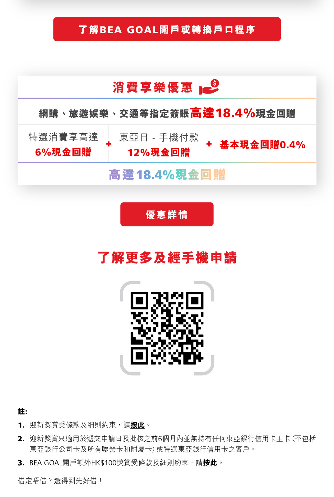 Bea Goal 信用卡迎新優惠